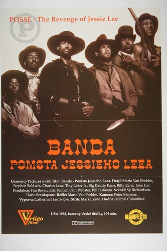 POSSE 23x33 Original Czech movie poster 1993 MARIO VAN PEEBLES, STEPHEN ...