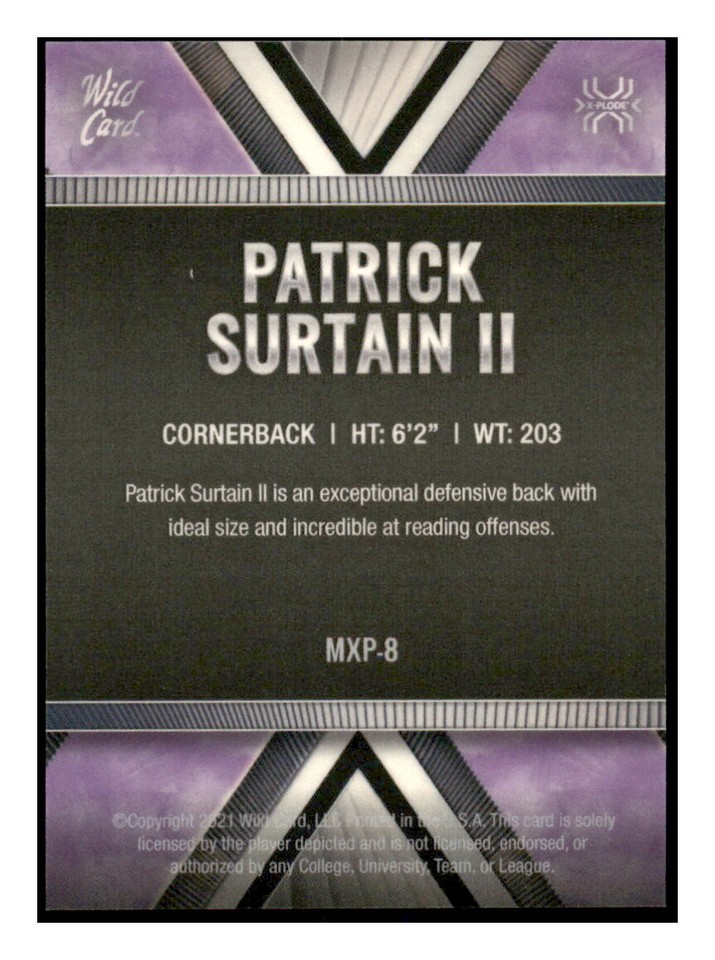 2021 Wild Card Matte X-PLODE Purple PATRICK SURTAIN II # 49/199 | eBay