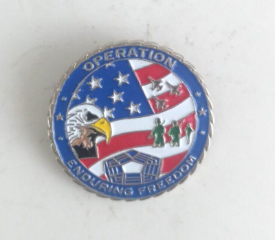 Vintage Operation Enduring Freedom Colorful Lapel Hat Pin | eBay