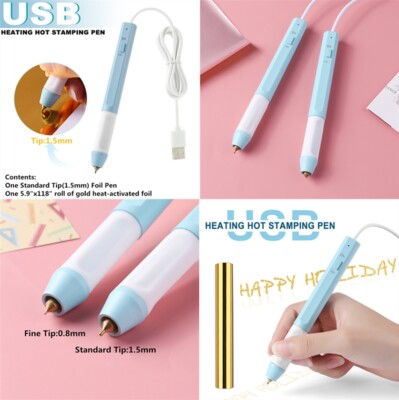 Tips Heated Hot Foil Pen Set Embossing Tool Usb Powered Handwritten 1.5 ...