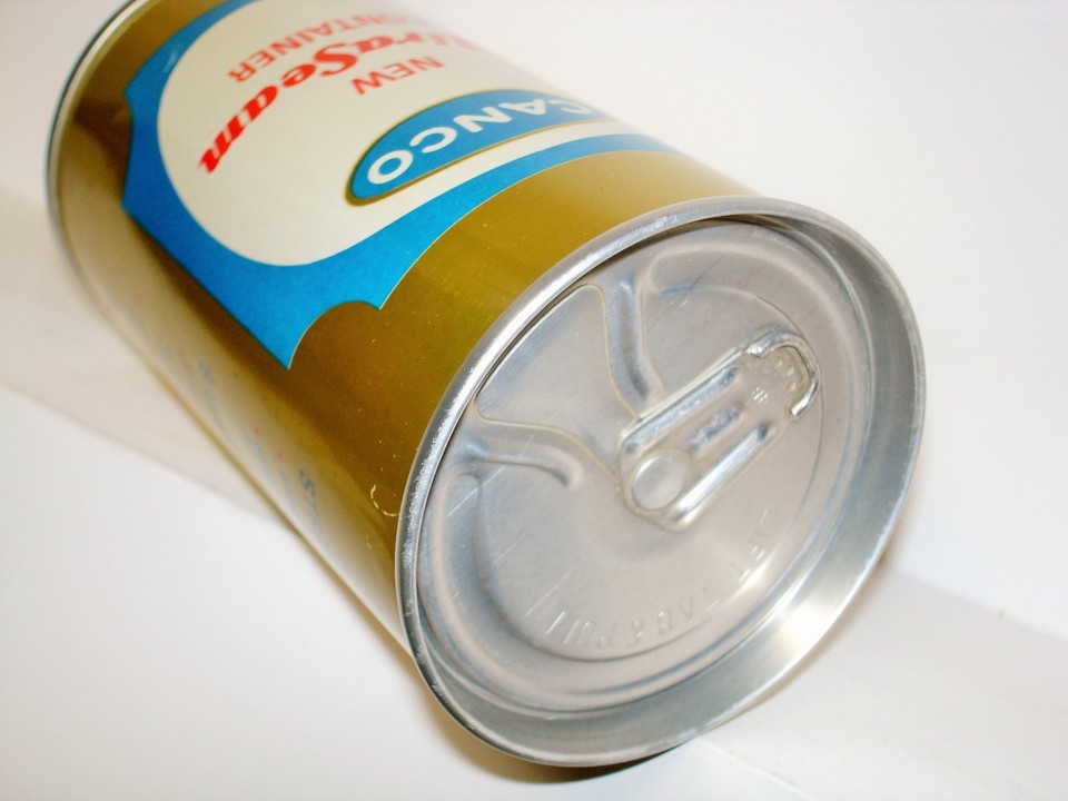 AMERICAN CAN COMPANY "CANCO NEW MIRA SEAM CONTAINER - ZIP TOP" Beer Can ...