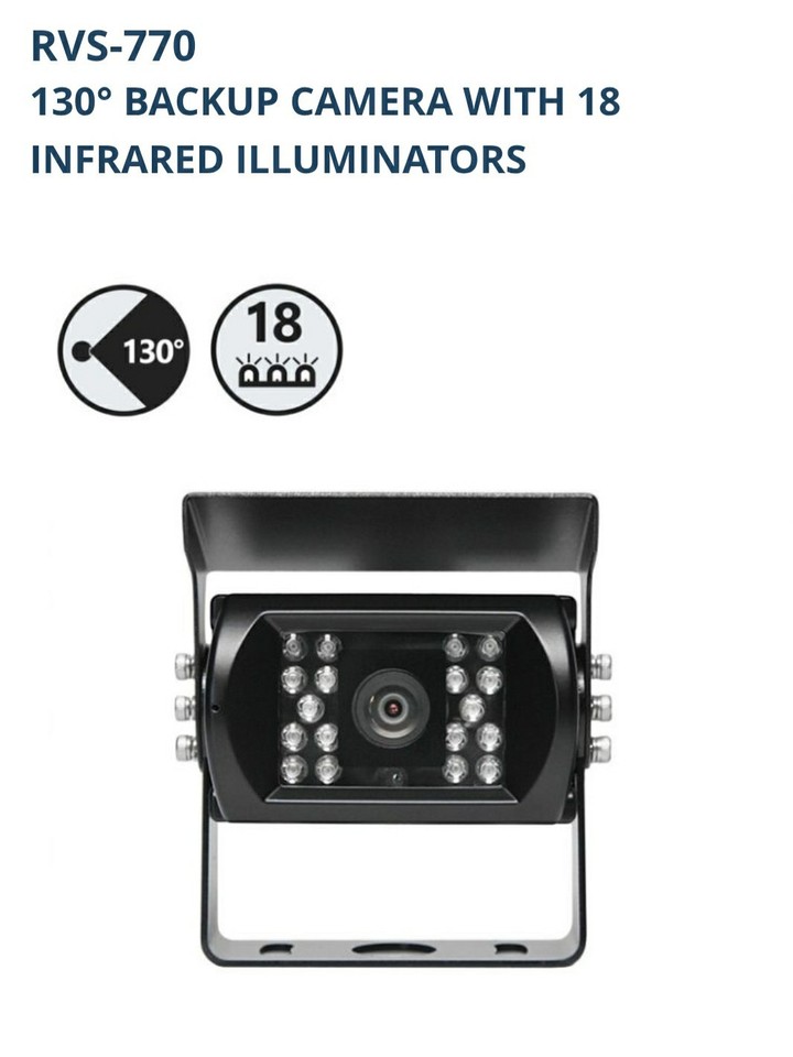 RVS P21442 RVS-770-FHD Rear View 130-Degree Backup Camera 18 Infra Red ...
