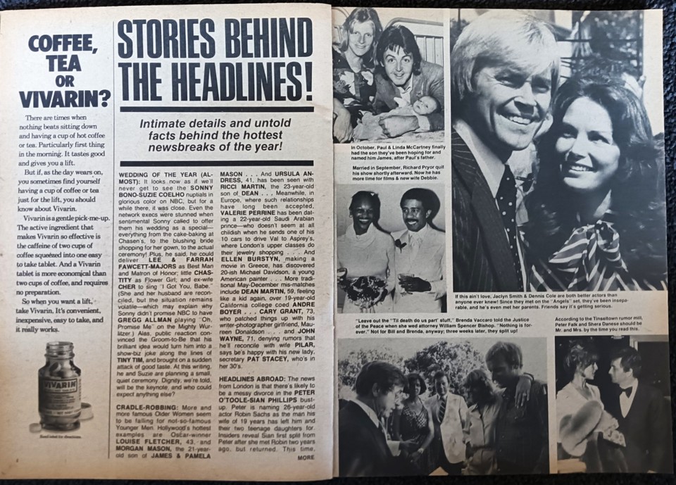 Movie Screen Yearbook 1977 magazine: Farrah Fawcett, Cher, Kate Jackson ...