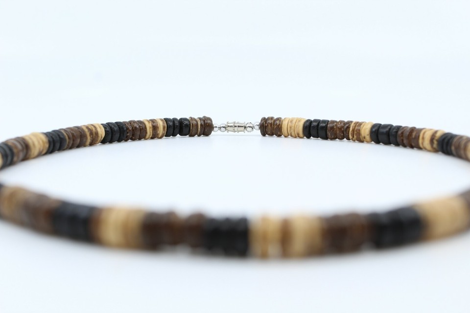 Coconut Shell Necklace (Thick) - 20", Mixed Brown Shell, Hawaiian ...