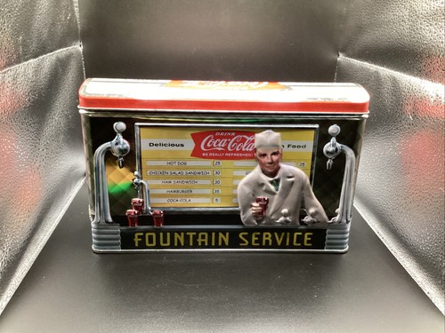 TIN BOX COCA COLA FOUNTAIN SERVICE VTG COLLECTIBLE | eBay