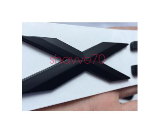 Matt Black " X 6 " Number Trunk Letters Badge Emblem Letter Sticker for ...