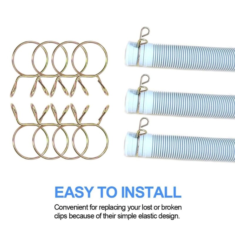 120Pcs Fuels Line Hoses Spring Wire Clip Fastener for Motorcycles ...