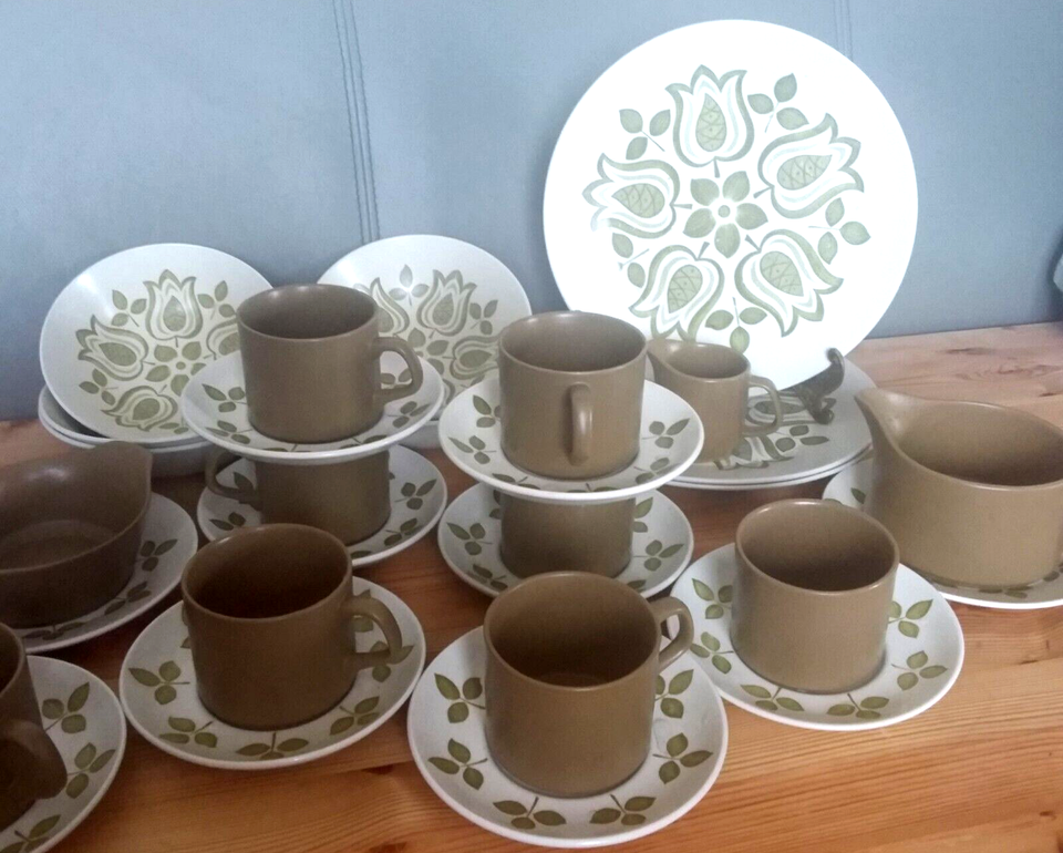 Maidstone J&G Meakin Hanley Tea Coffee Set+Plate Bowls Tableware ...