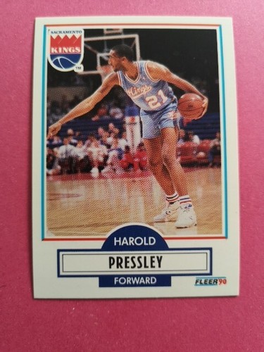 Harold Pressley Sacramento Kings Carte Basket NBA Fleer 1990-91 #166 | eBay