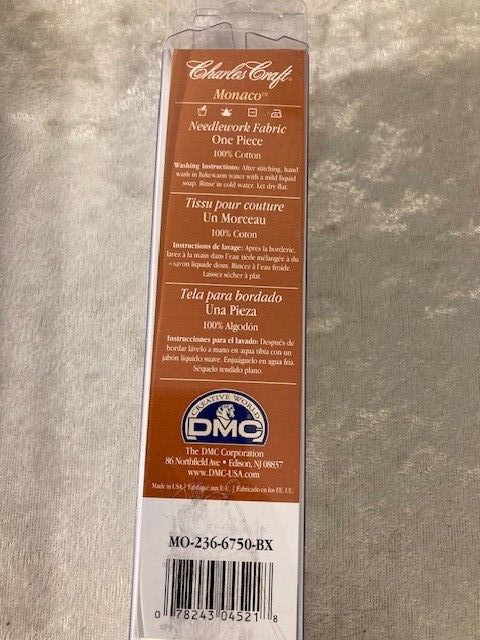 Charles Craft Cross Stitch Fabric White 28 Ct 15"x18" Monaco Evenweave ...