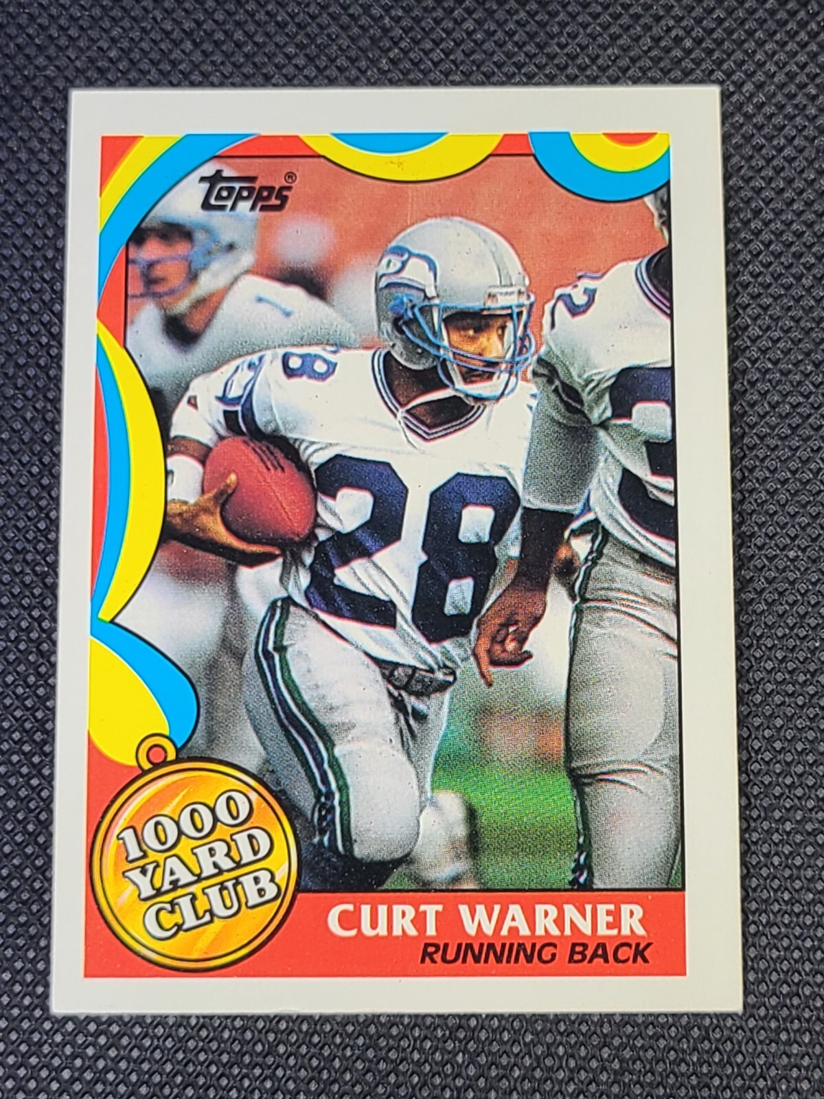 1989 Topps Curt Warner 1000 Yard Club Football Card #22 Seattle ...