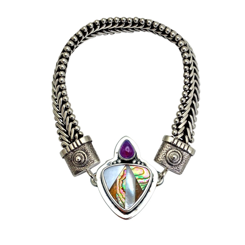 Tabra 925 Sterling Silver Heavy Hand Woven & Cast Bracelet Connector ...