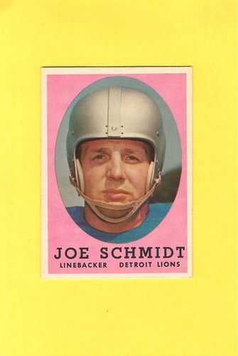 1958 Topps #3 Joe Schmidt Detroit Lions EX to Near MINT | eBay