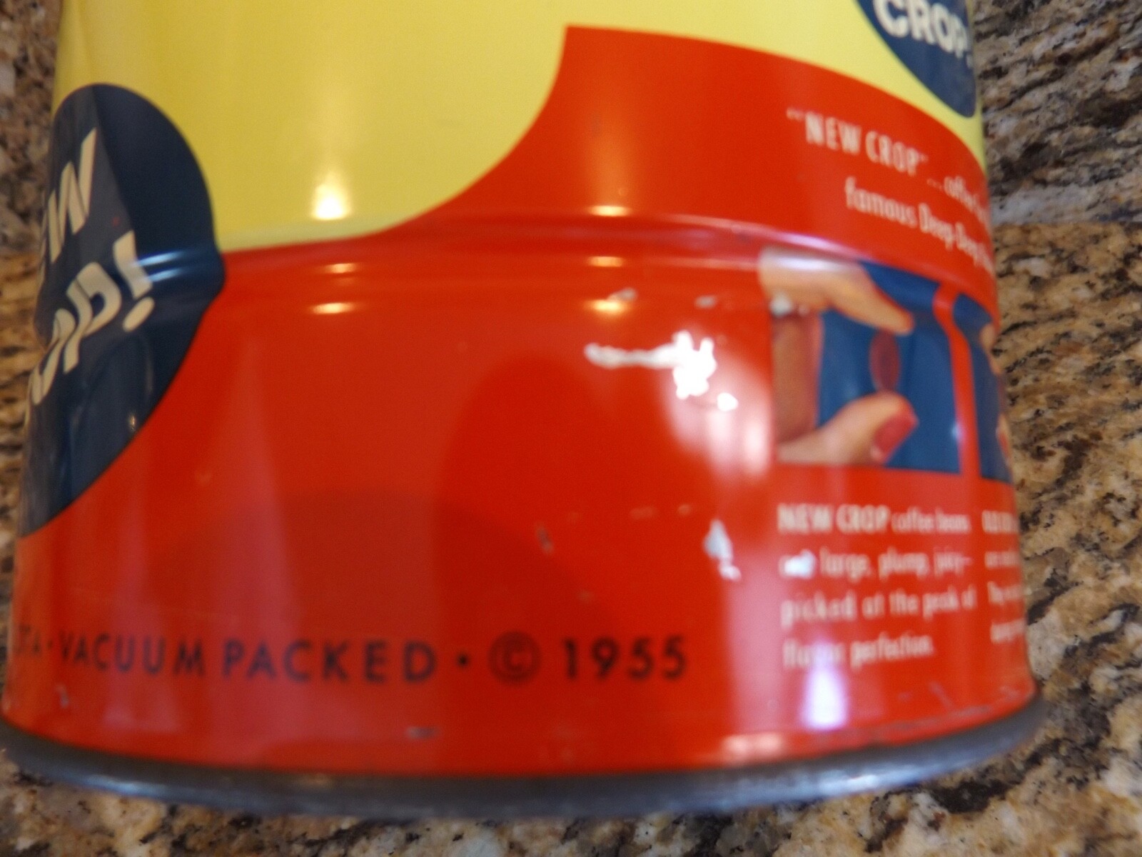 VINTAGE 2lb NASH'S COFFEE NEW CROP ! EMPTY CAN GREAT COLORS ADVERTISING ...