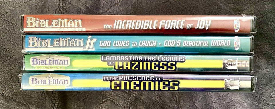 BIBLEMAN (4 DVDs) Genesis, Powersource, Junior. Willie Aames Christian ...