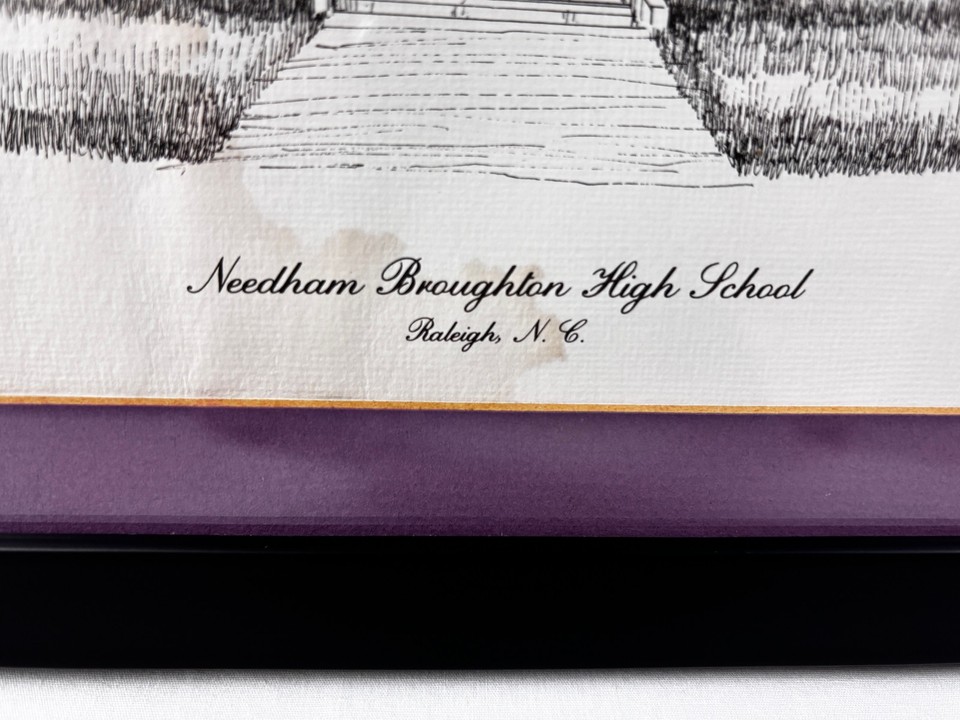 SIGNED Jerry Miller Needham Broughton High School Raleigh NC Framed ...
