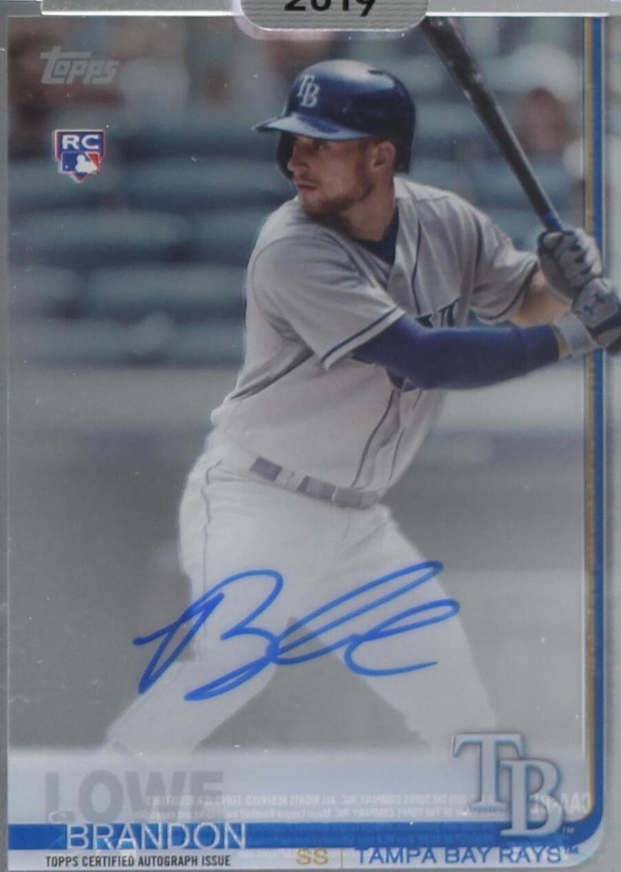 2019 Topps Clearly Authentic Autographs - Brandon Lowe #CAA-BL (AU, RC ...