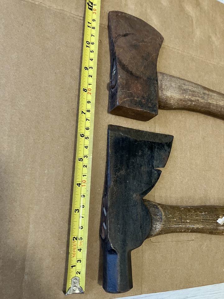 2 Piece Set Vintage Stanley Homestead H122 Single Bit Axe Hatchet ...