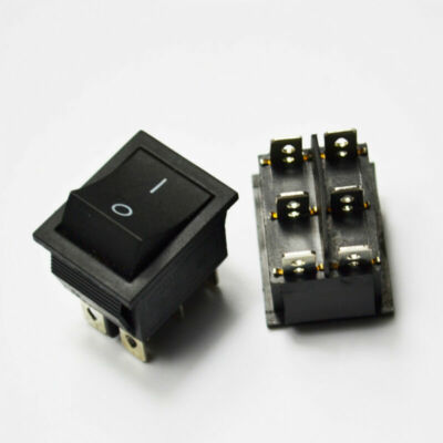 Throw Double 6 Pin DPDT 2PCS Double Pole Rocker Switch | eBay