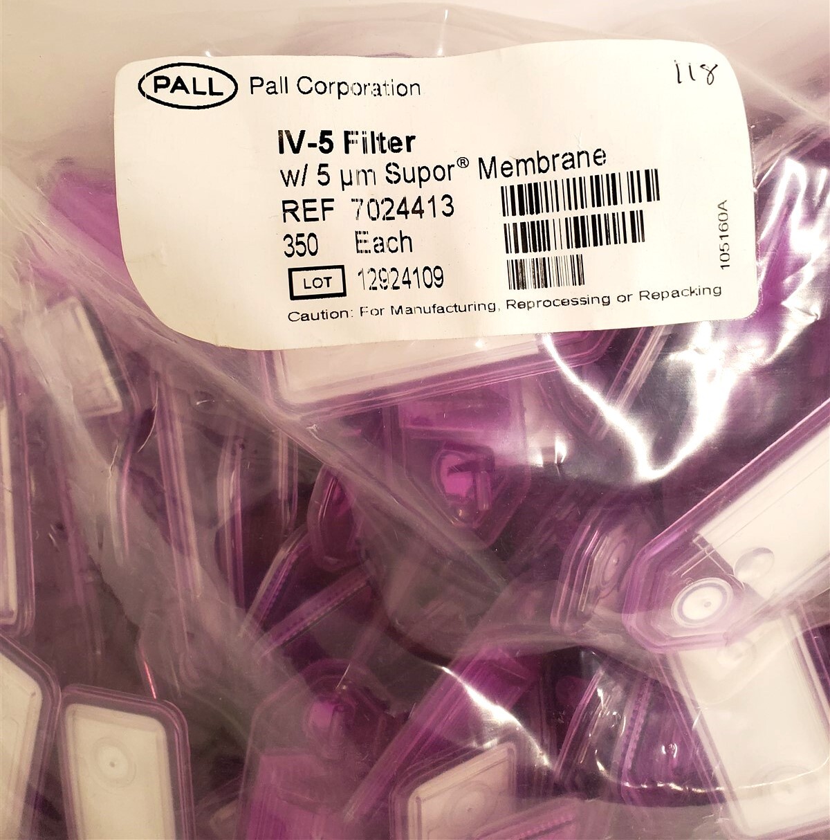 Pack of 350 Pall IV-5 Filter with Supor Membrane 5 Micron Infusion ...