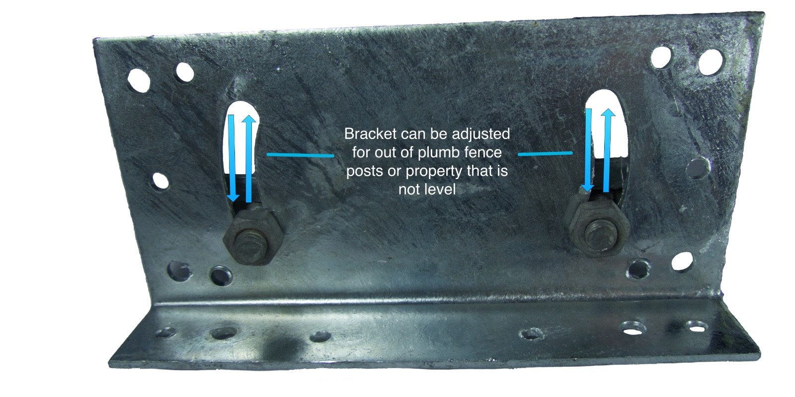 WOOD FENCE TO ROUND STEEL POST WOOD FENCE ADAPTER BRACKET: 1-7/8" & 2-3 ...