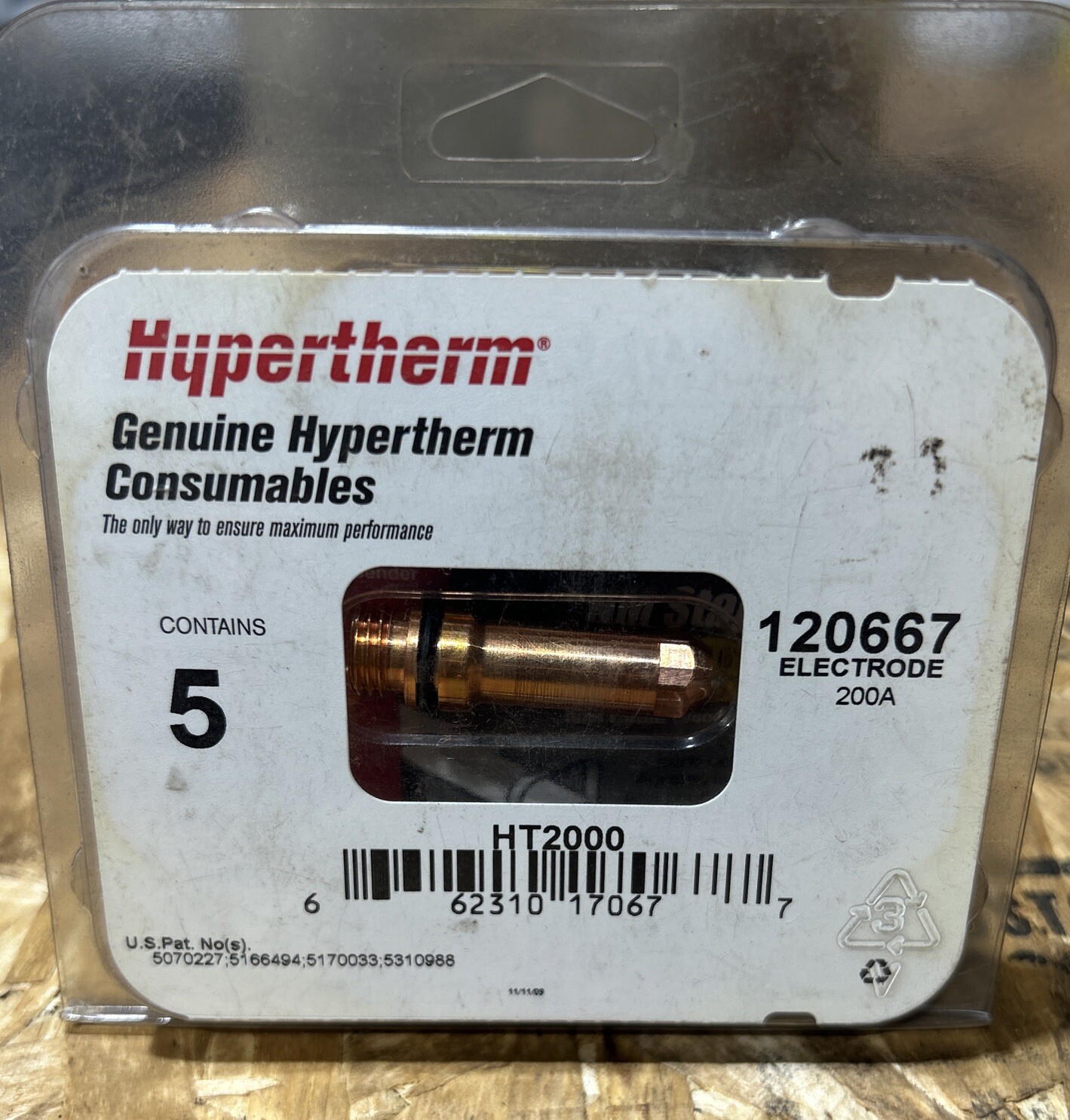 Set of 5 Hypertherm 120667 Plasma Cutter Electrode Ht2000 Max 200 ...
