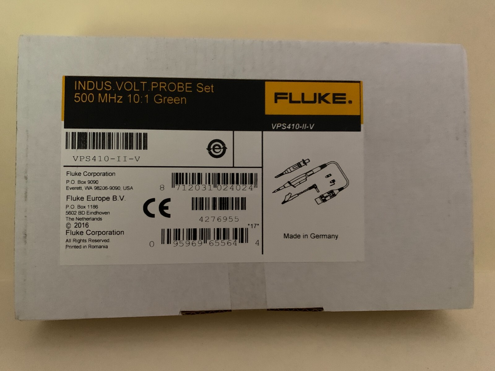Fluke Vps410-ii-g Indus Volt Probe Set 500mhz 10 1 Gray for sale online ...