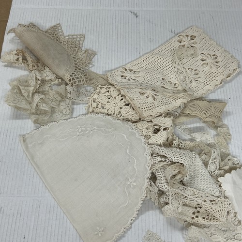Vintage Antique Linen Lace Remnants Strips Doilies Placemats Lot | eBay