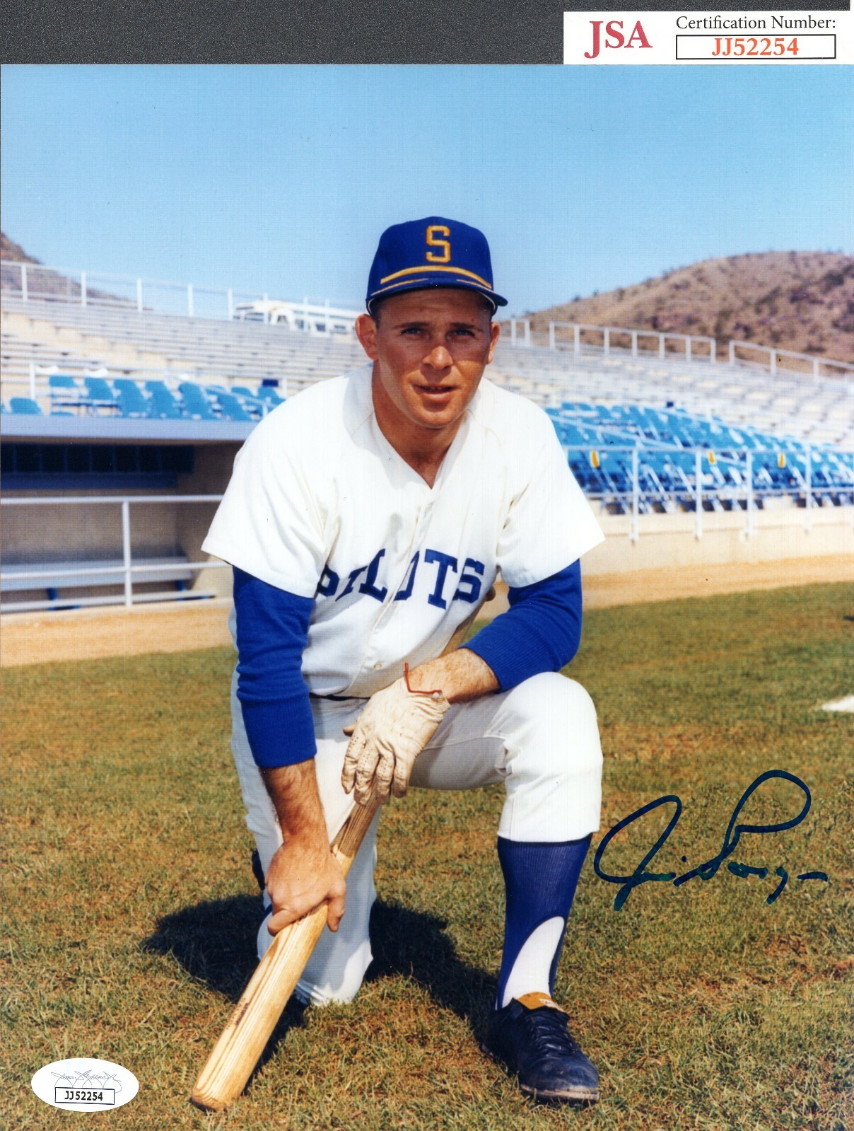 JSA Jim Gosger Autographed Signed AUTO 8x10 Photo Seattle Pilots TRB ...