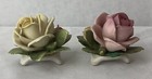 Pair Of Antique KSK Handarbeit Porcelain Roses, Made In Germany, 2 3/4 ...