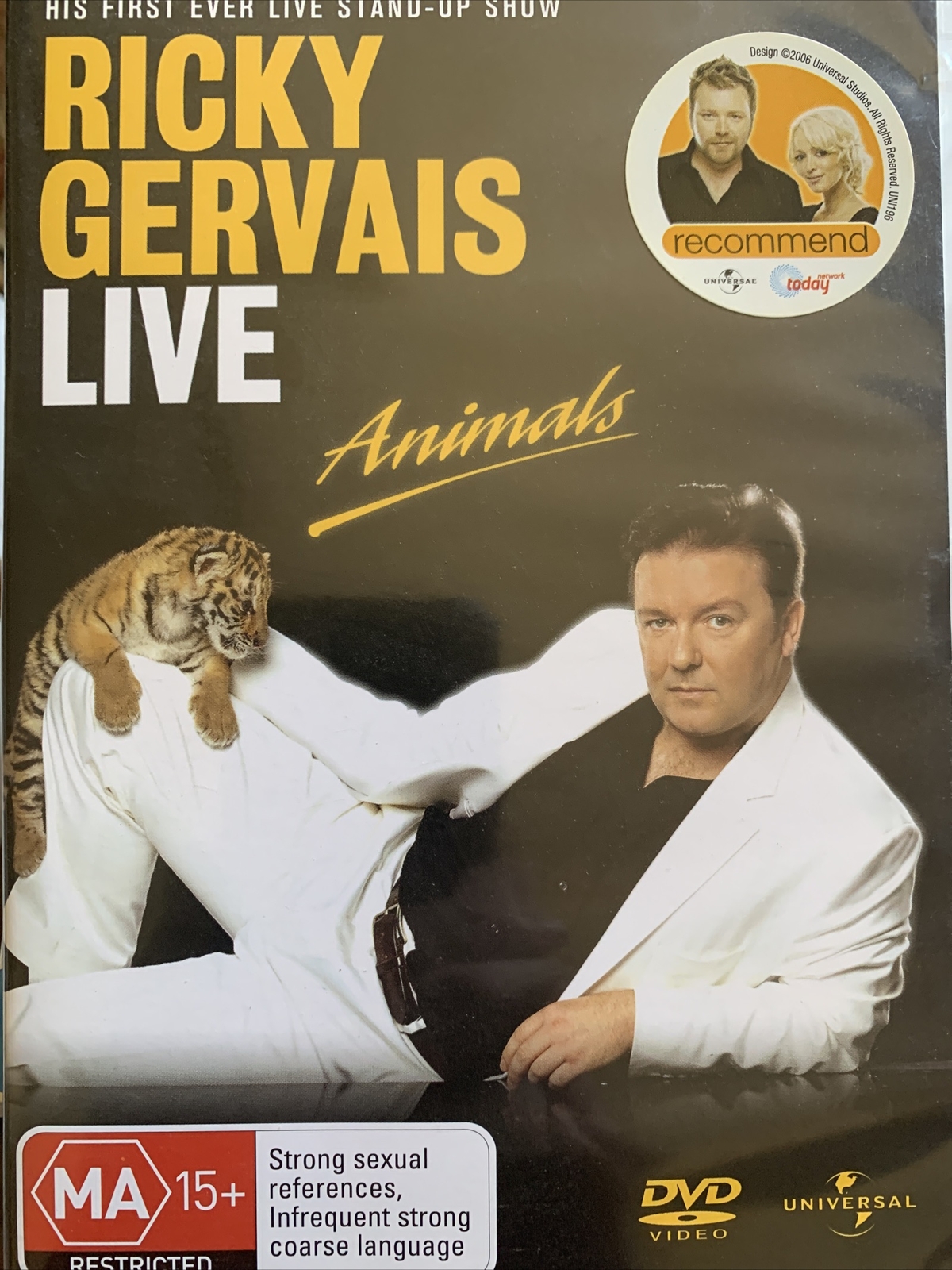 Ricky Gervais-Live : Animals (DVD, 2003) for sale online | eBay