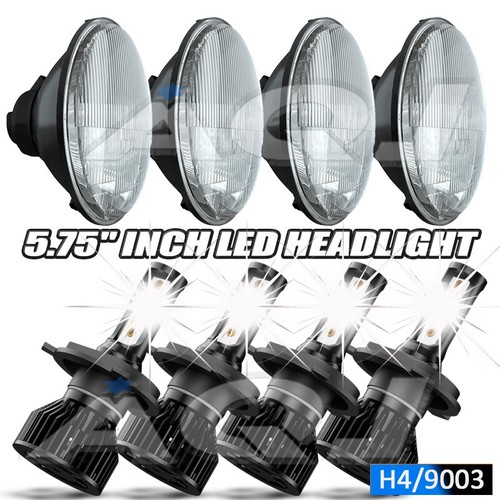 5.75\" LED Headlights 6500K Hi/Lo Projector Refit For Chevy Corvette C3 ...
