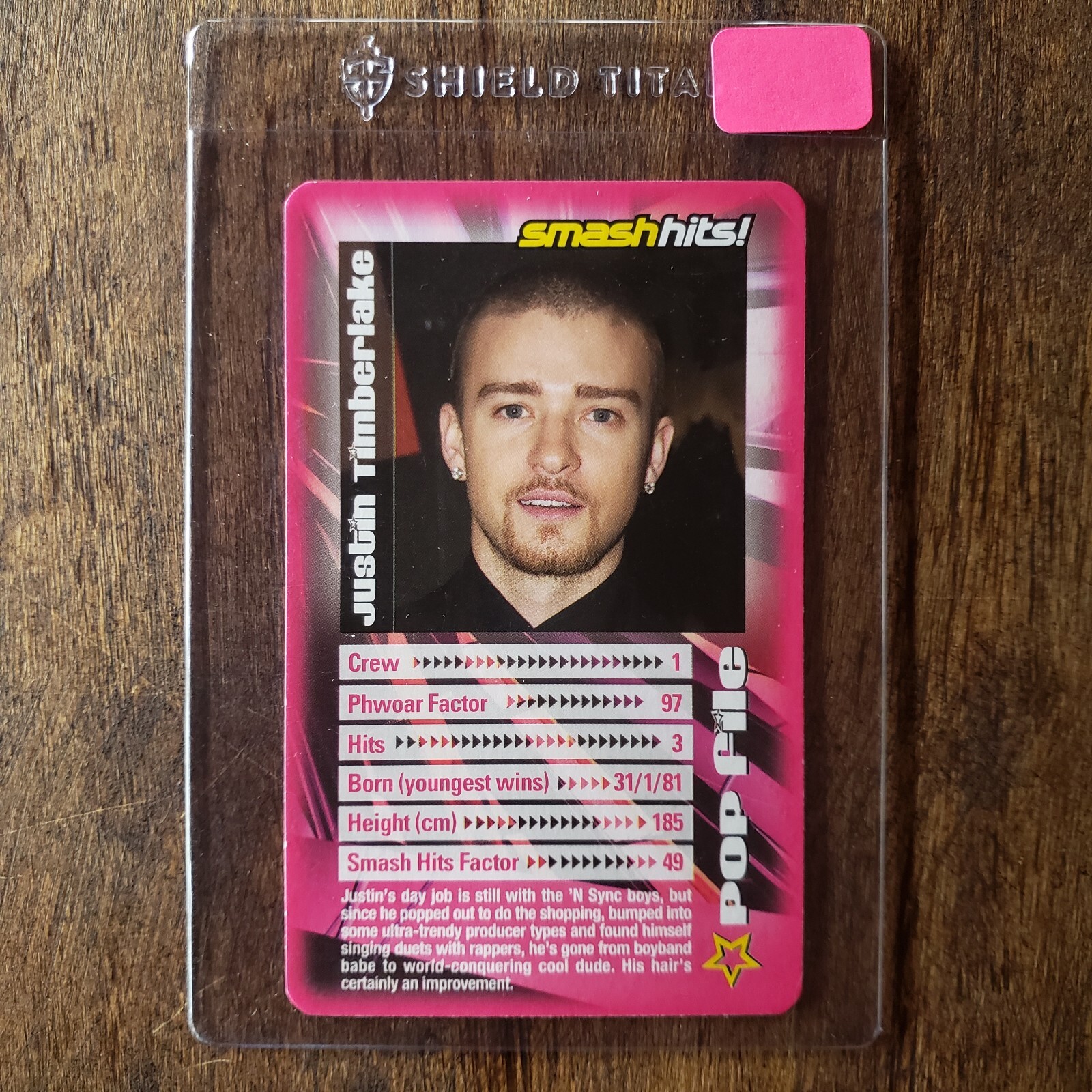 2003 Top Trumps Smash Hits! Popstars 2 Justin Timberlake Rookie Card RC ...