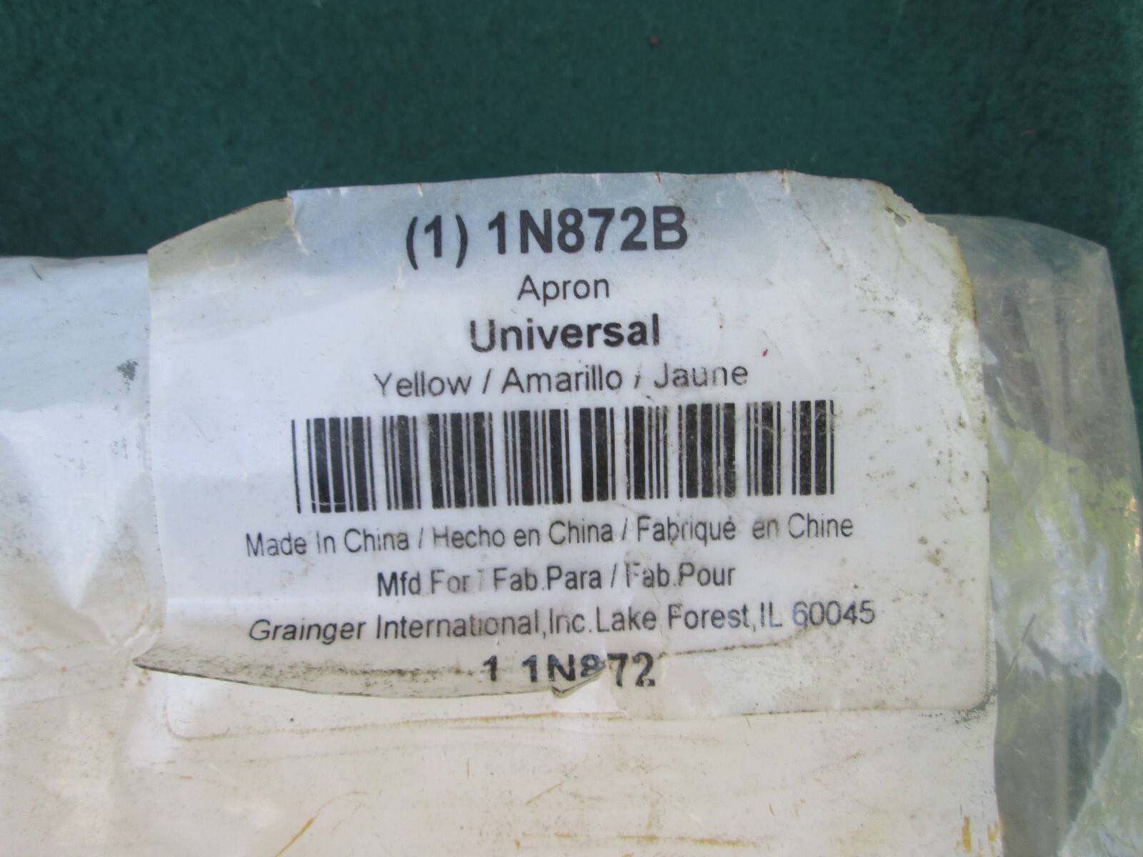 CONDOR 1N872 Bib Apron Universal Yellow PVC/Nylon PK 6 for sale online ...