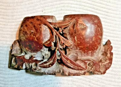 Chinese Hand Carved red/brown soapstone | eBay