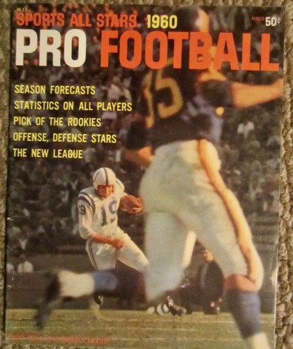 1960 Pro Football Sports All Stars Magazine Johnny Unitas Colts Cover ...