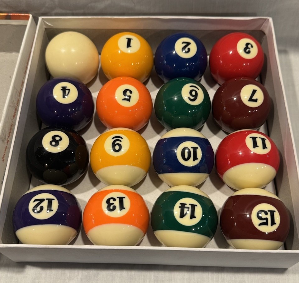 Elephant Balls Billiard Pool Ball Complete Set Traditional Series w/Box ...