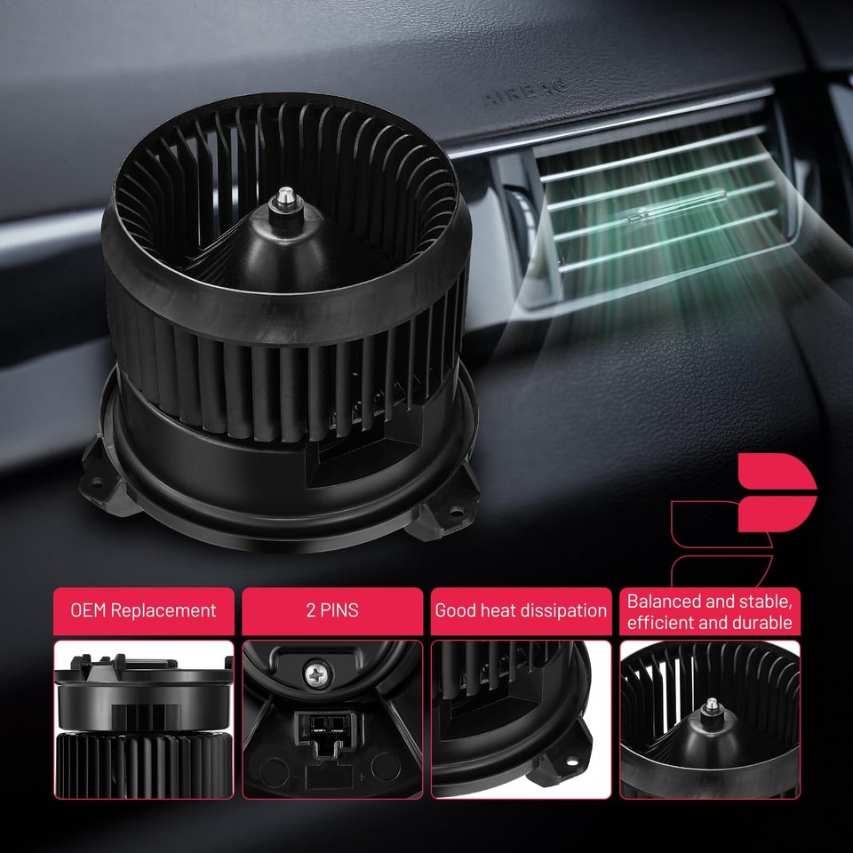 Rear Heater Blower Motor W/Fan Cage for 2008-2010 Toyota Highlander 3 ...