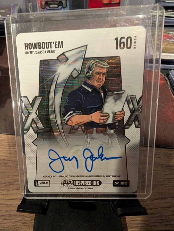 2025 Bo Jackson Battle Arena AUTO JIMMY JOHNSON HOWBOUT'EM METALLIC ...