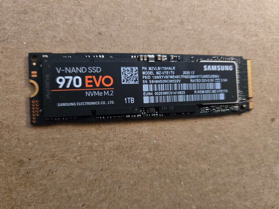 SAMSUNG 970 EVO 1-TB SSD-NVMe M2 SSD-MODEL MZ-V7E1T0- 1TB SSD | eBay