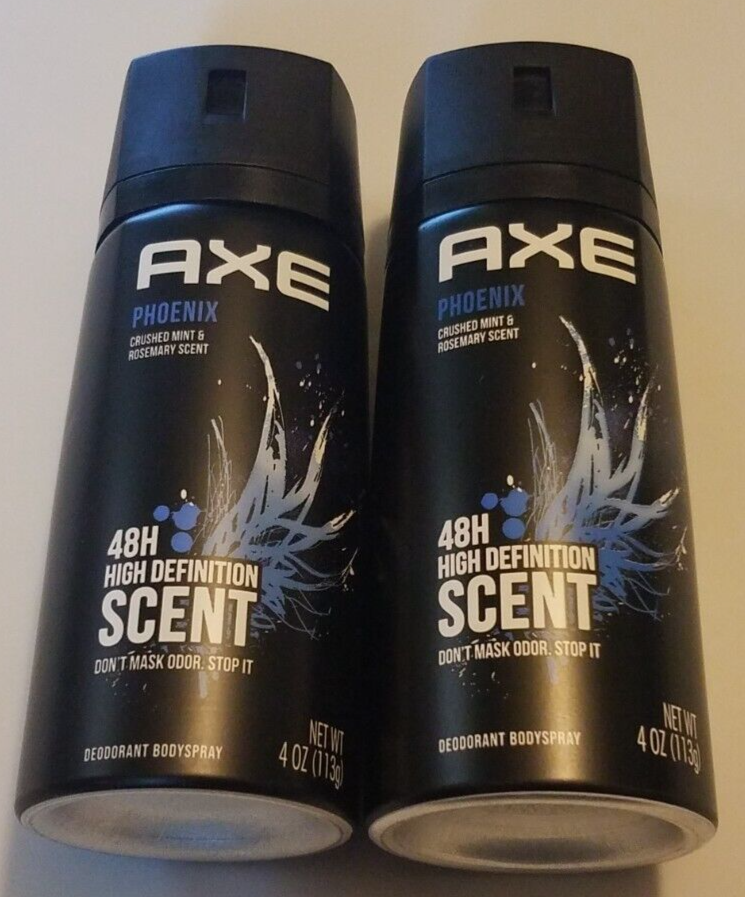 NEW 2 Pack Axe Phoenix 48H High Definition Scent Deodorant Bodyspray 4 ...