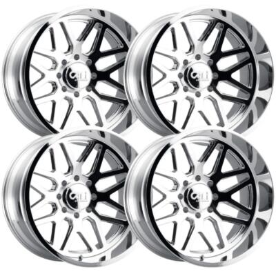 (Set-4) Cali Off-Road Invader 20x10 6x139.7 -25mm Chrome Wheels Rims 20 ...