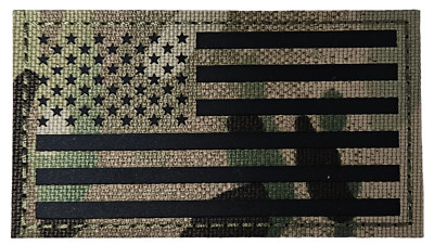 Multicam OCP 2x3.5 Laser Cut Forward IR American Flag Hook & Loop Patch ...