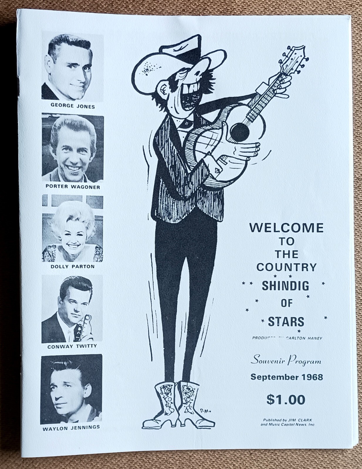 Vintage 1968 COUNTRY SHINDIG PRROGRAM Music Dolly Buck Owens Signed ...