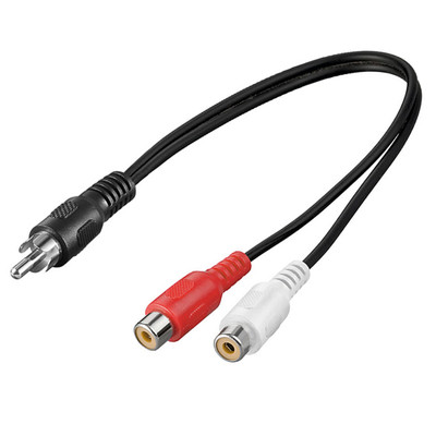 CINCH Y ADAPTER - 1 x Cinchstecker auf 2 x Cinchbuchse - Adapterkabel ...