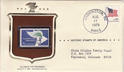 STAMP US SCOTT 1234 & 1597 "Alliance for Progress" 5 CENT 1963 MNH ...