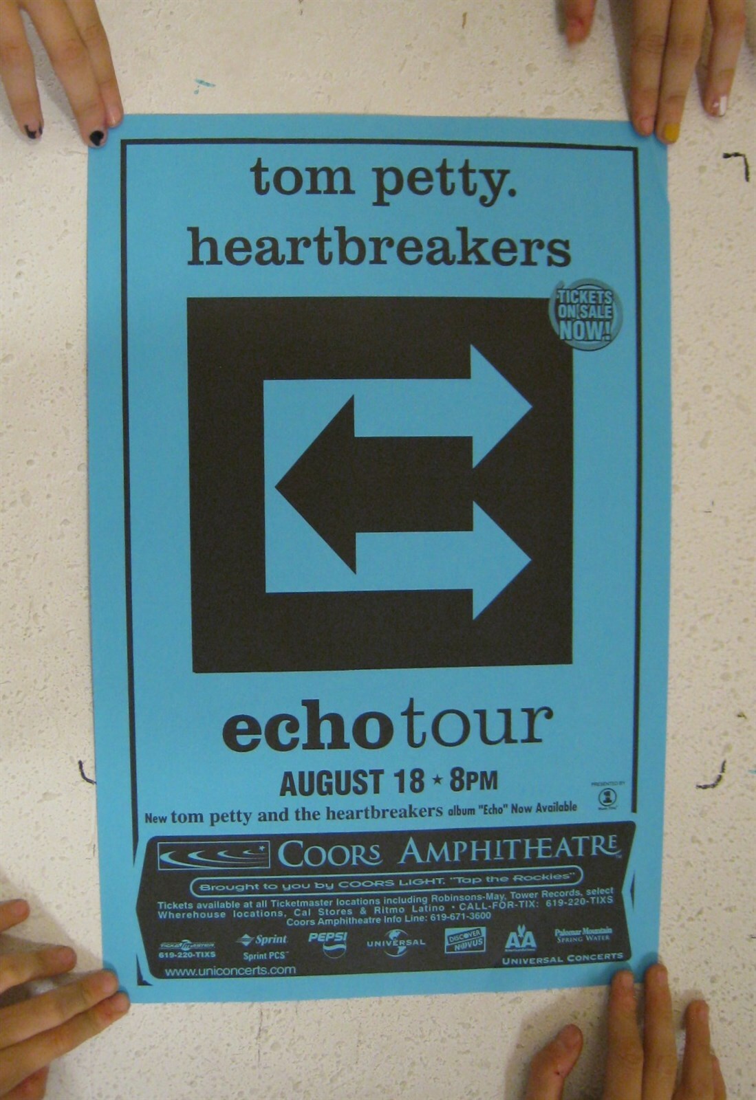 Tom Petty And The Heartbreakers Poster & August 18 Echo Tour Denver | eBay