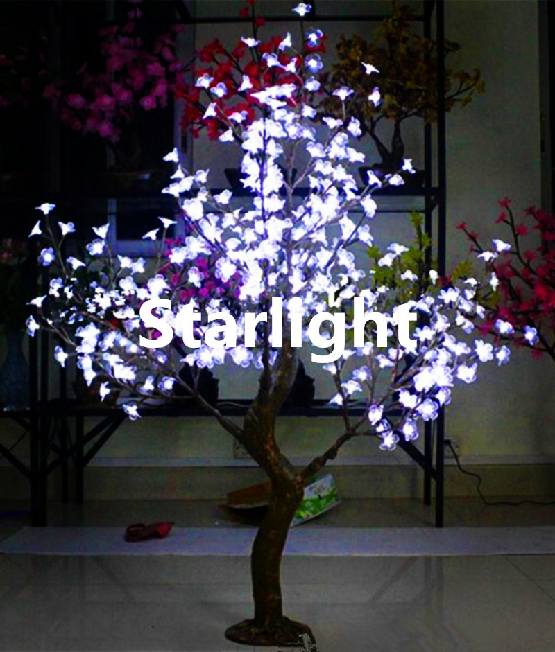 White 5ft Christmas Tree Light Simulation Cherry Blossom Tree with ...
