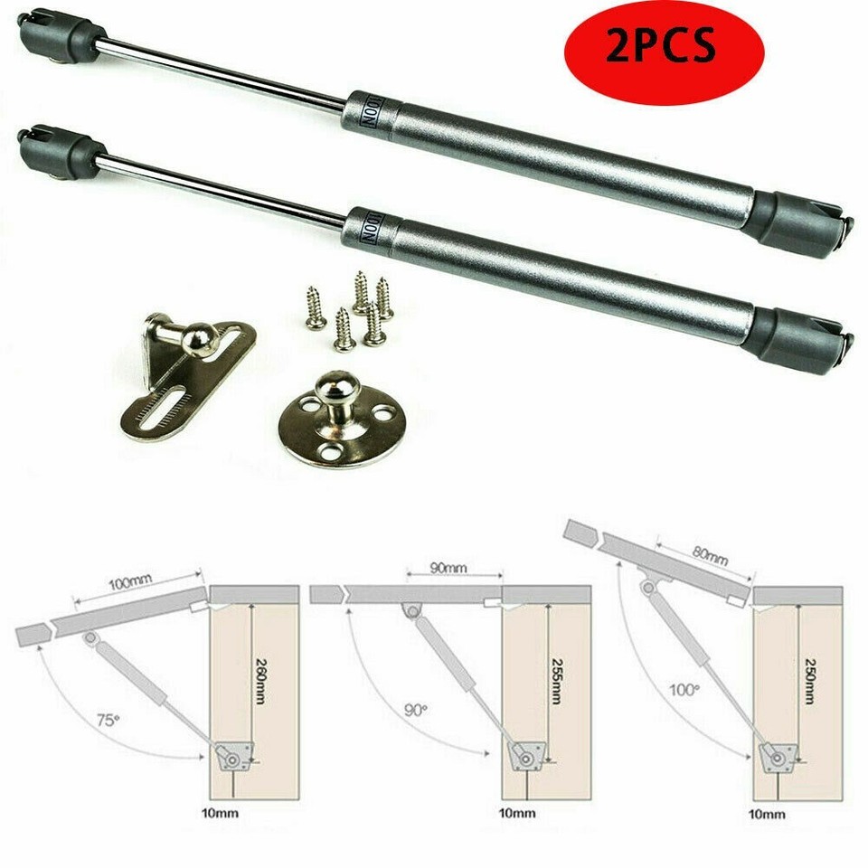 2 Pack Door Hinge Hydraulic Gas Spring Strut Kitchen Cabinet Prop Shock ...
