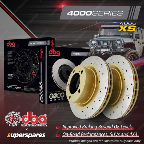 DBA Front 4000 XS Gold Drilled Disc Brake Rotors for Toyota Starlet ...